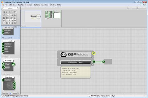 Arduino Graphical Serial Communication With Pc By Flowstone Blink Led