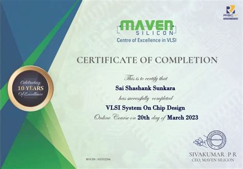 Vlsi Maven Ece Sai Shashank