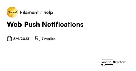 Web Push Notifications Filament