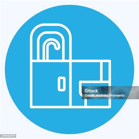 Tandas Tandas Ikon Terkait Dengan Simbol Perjalanan Gaya Mata Biru