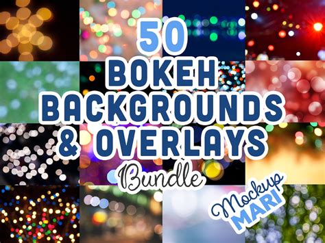 50 bokeh backgrounds bundle rainbow bokeh overlays colorful bokeh