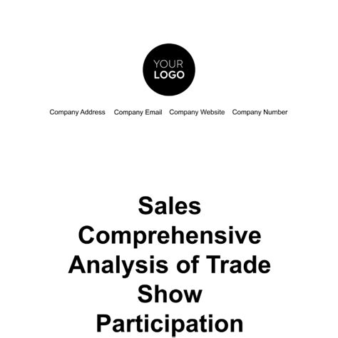 Sales Comprehensive Analysis Of Trade Show Participation Templates Edit Online And Download