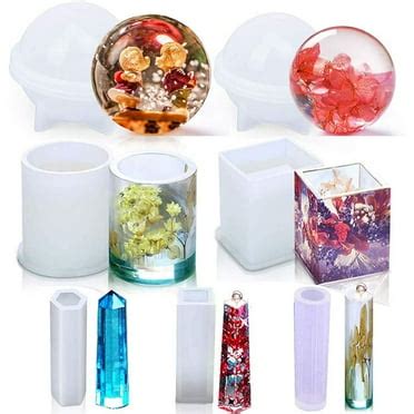 Ymdz Silicone Resin Molds Set 18pcs For Diy Coasters And Jewelry