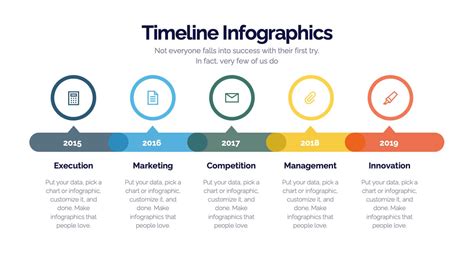 timeline infographic horizontal horizontal timeline vector art icons