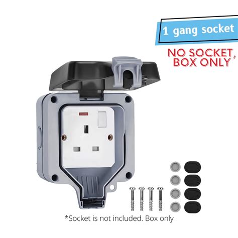 Weatherproof Ip66 Socket And Switch Outdoor Cover Box Only Socket And Switch Waterproof Box