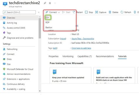 Ssh Into A Vm Created Using Azure Cli Or Gui Techdirectarchive