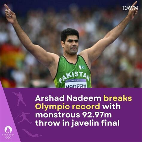 Mohammad Naveed Zafar On Linkedin Arshad Nadeem Has Accomplished The
