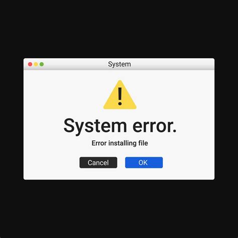 System Error Notification Modern Warning Message 49400694 Vector Art