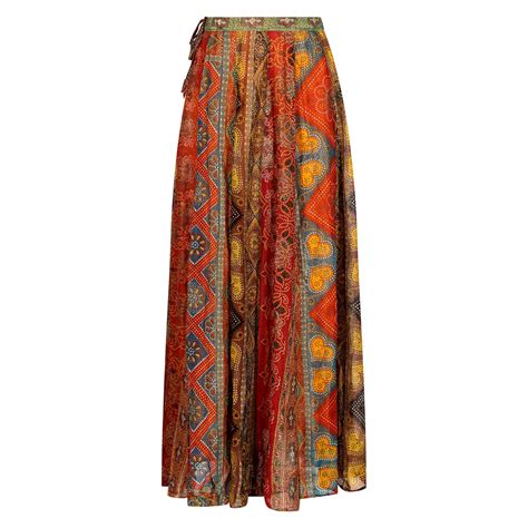 1970s Vintage Hand Embroidered Maxi Skirt At 1stdibs