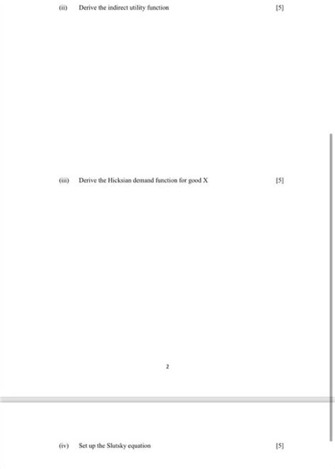 Solved Given The Cobb Douglas Utility Function U Axαy1−α