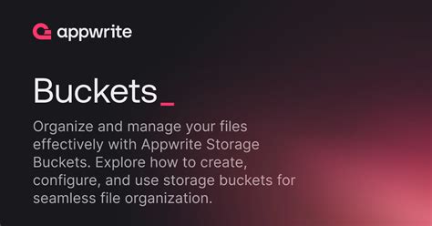 Buckets Docs Appwrite
