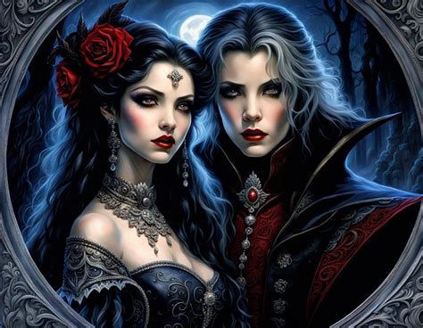 Gorgious Vampire Couple Teenager Art By Cheryl Griesbach And Jasmine