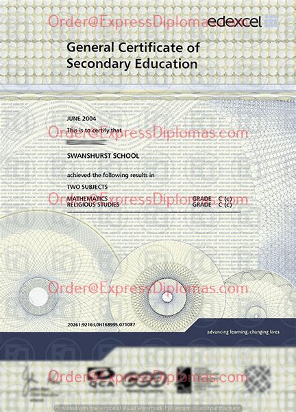 2004 Edexcel Gcse Certificate Express Diplomas