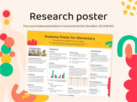초등학교를 위한 해부학 포스터 프레젠테이션