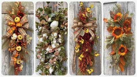 Fall Swag Compilation Four Fall Swag Ideas Autumn Swags Fall Home