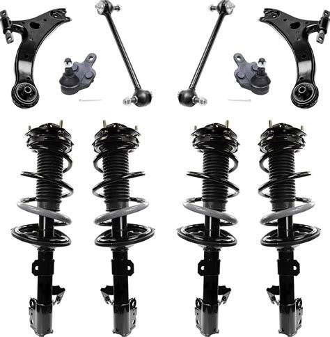10pc Front And Rear Struts Lower Control Arms Sway Bar Links Suspension Kit