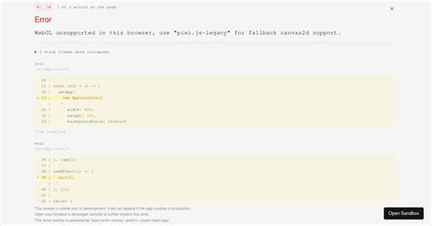 ReactJS Pixi Js Pixi Stats Codesandbox