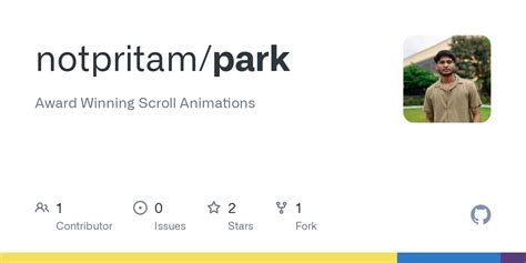 GitHub Notpritam Park Award Winning Scroll Animations