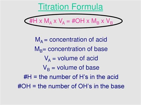 Titration Calculations Titration Functions