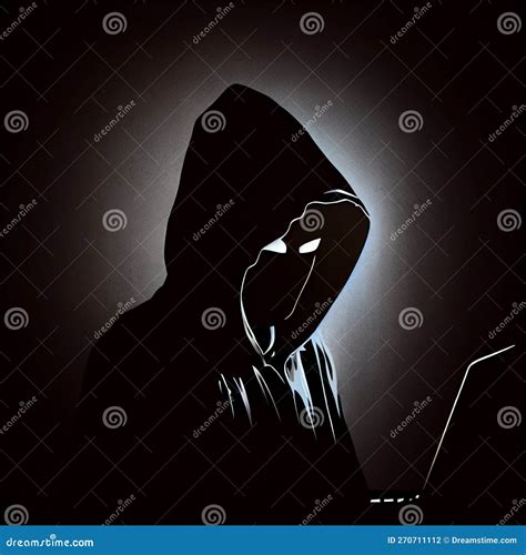 Hacker Ghost Cybercriminal Stock Illustration CartoonDealer