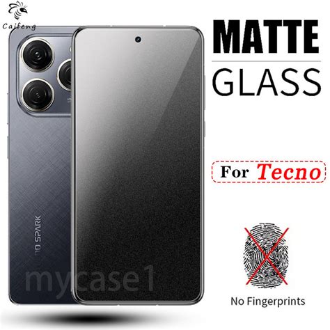 Matte Tempered Glass Screen Protector For Tecno Spark 20 10 10c 9 9t Pop 8 8t 8p 8c 7 7t 6 5 Pro
