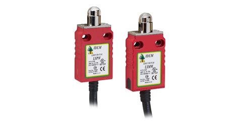 Idem Safety Lspm Mini Biztonsági Végállás Kapcsoló Görgős Dugattyúval 2m 2nc 1no Normál Műanyag