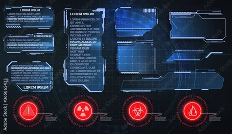 Hud Ui Gui Futuristic Frame User Interface Screen Elements Set Set With Call Outs