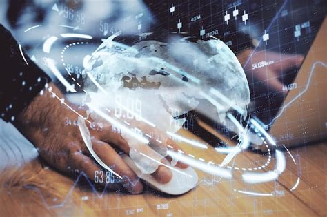 Premium Photo Businessman Working With Abstract Global Network Interface