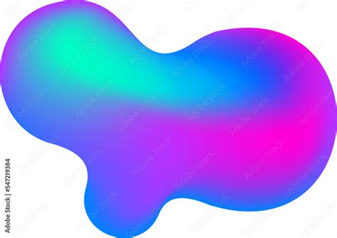 Gradient Blob Shape Abstract Organic Random Form Liquid Fluid