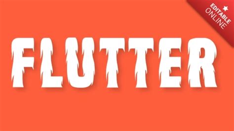 Flutter Hairy Font Style Text Effect Generator