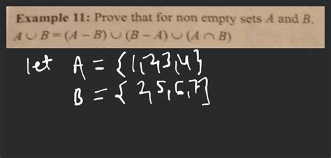 Example 11 Prove That For Non Empty Sets A And Ba∪ba−b∪b−a∪a∩b
