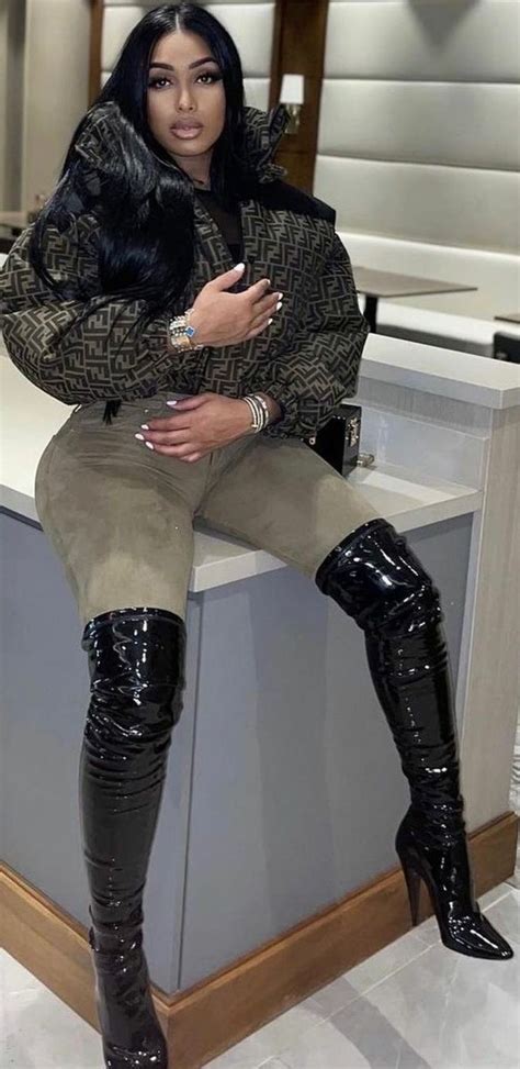 Thighhighboots Outfits Baddie Thigh High Boots Outfit Winter Baddie