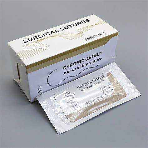 Chromic Catgut Absorbable Surgical Suture With Needle Suture And