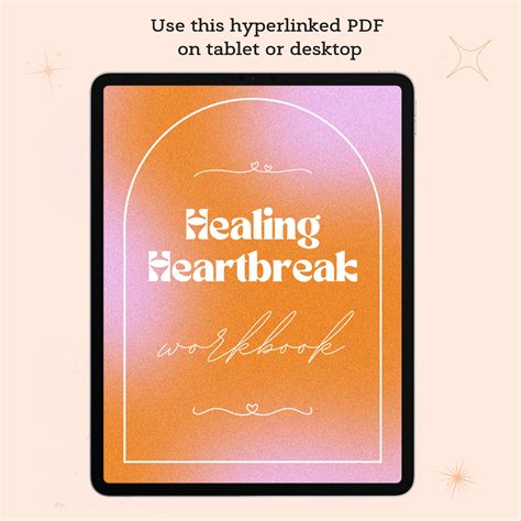 Healing Heartbreak Digital Workbook Hyperlinked Notebook Journal Goodnotes Kindle Scribe