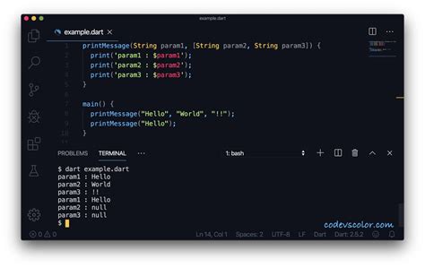 Dart Function Introduction With Examples Codevscolor