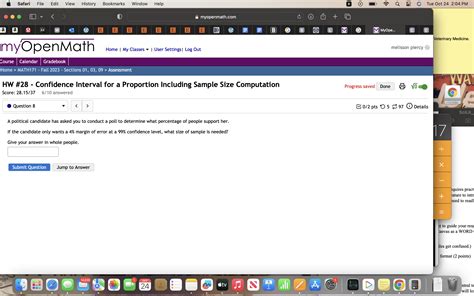 Solved Hw 28 Confidence Interval For A Proportion