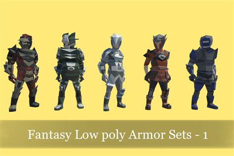 Fantasy Low Poly Armor Sets For Rpg 1 キャラクター Unity Asset Store