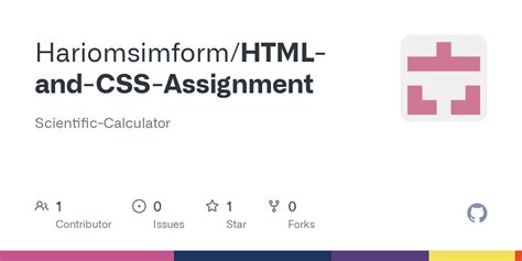 GitHub Hariomsimform HTML And CSS Assignment Scientific Calculator
