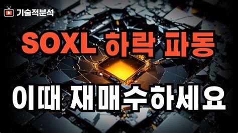 Soxl 엔비디아 하락 파동 진행 중 재매수 타이밍은 ｜테슬라 코인베이스 대응은 추세 따라 하세요 Youtube