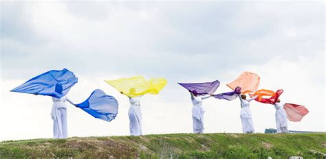 Prophetic Praise And Worship Dance Flags With Flexible Rods