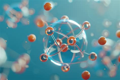 Premium Photo 3d Render Of A Stylized Molecule With Atoms Connected