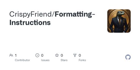 Github Crispyfriendformatting Instructions