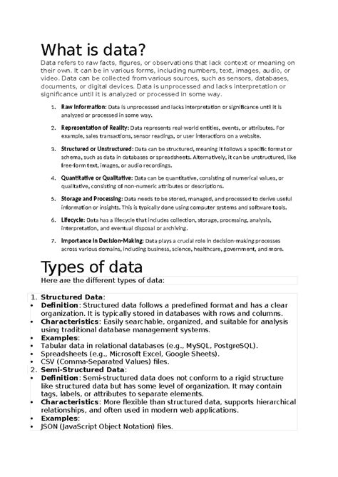 Data R Python What Is Data Data Refers To Raw Facts Figures Or Observations That Lack