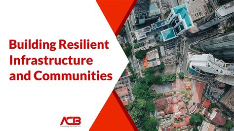 building resilient infrastructure and communities