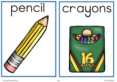 At The School A5 Flash Cards Juffrou Met Hart