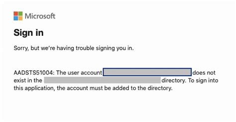 Error During Microsoft Office 365 Single Sign On Aadsts51004 The User