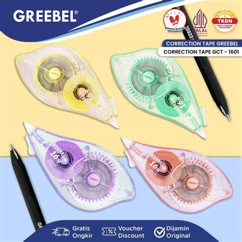 Greebel Correction Tape Tip Ex Kertas Gct 1601 Pcs Tip Ex Kertas Roll Tipe X Kertas
