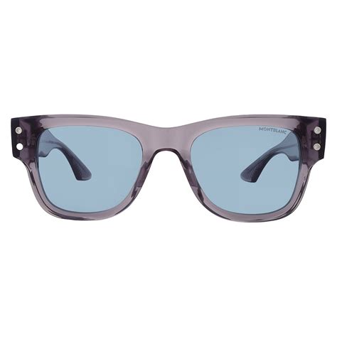 Montblanc Blue Square Mens Sunglasses Mb0189s 003 50 889652346793