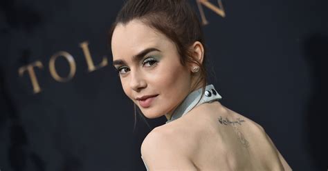 What Do Lily Collinss 5 Tattoos Mean A Guide To Her Ink Popsugar Beauty