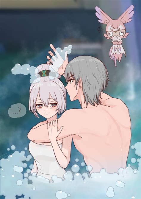 Trailblazer Firefly Caelus And Mem Honkai And 1 More Drawn By